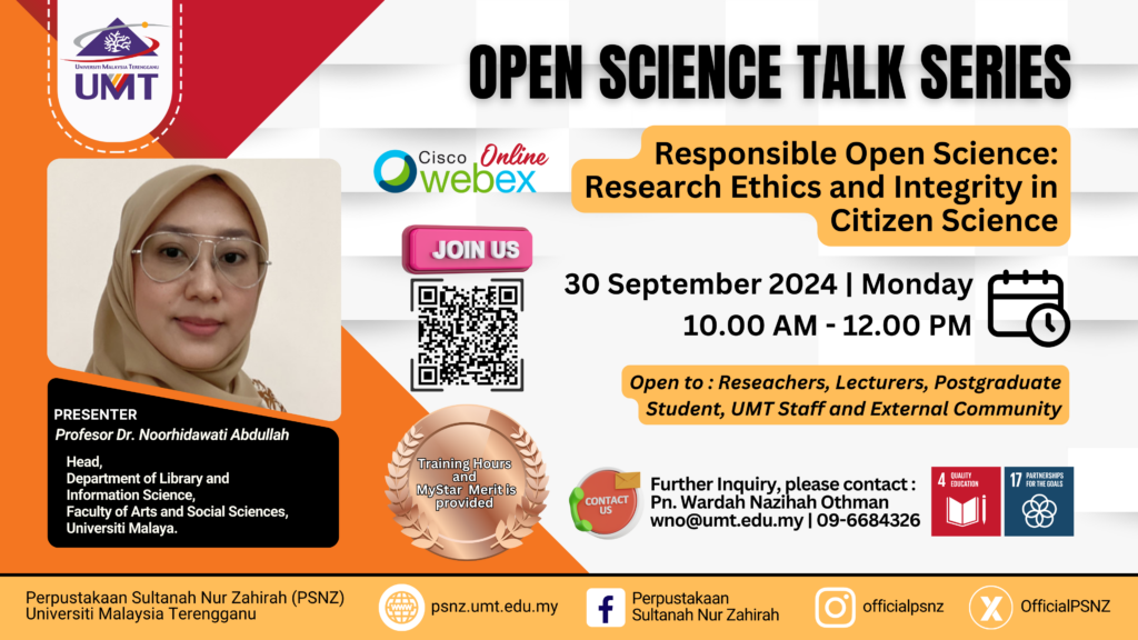INVITATION : OPEN SCIENCE TALK SERIES 2024 (RESPONSIBLE OPEN SCIENCE ...